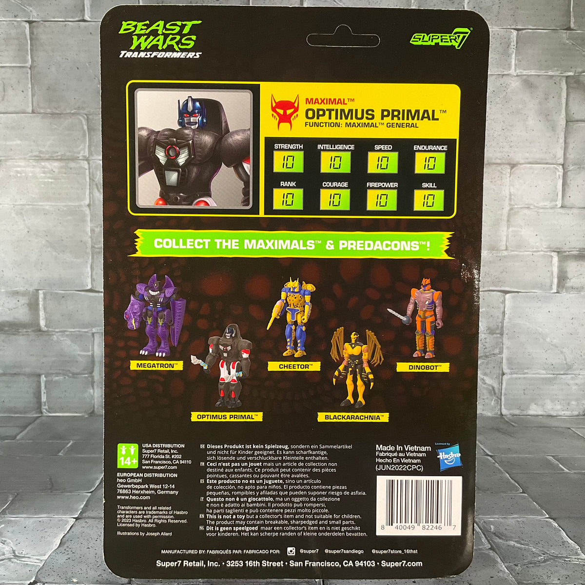 Super7 ReAction Transformers: Beast Wars - Optimus Primal – Cherry Bomb ...